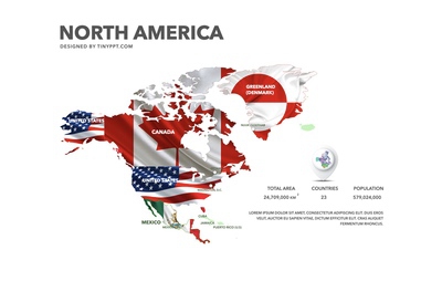 North America Map Slide PowerPoint – TinyPPT