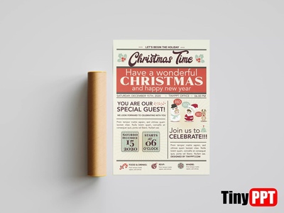 Vintage Poster Christmas PPT – TinyPPT